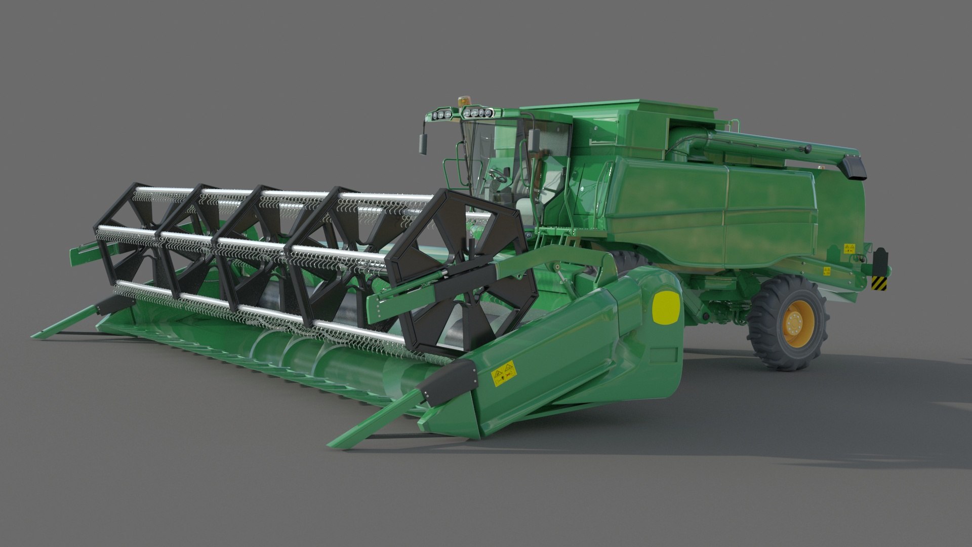 3D Wheeled Combine Harvester - TurboSquid 2173099