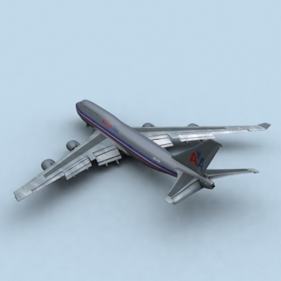747-400 American Airlines 3d Model