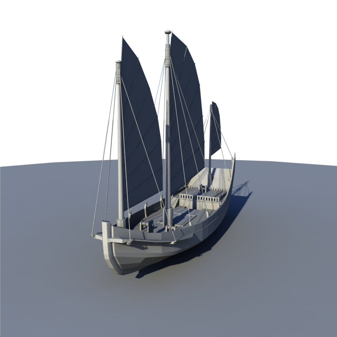 3D Junk Boat Sail Model - TurboSquid 1316970