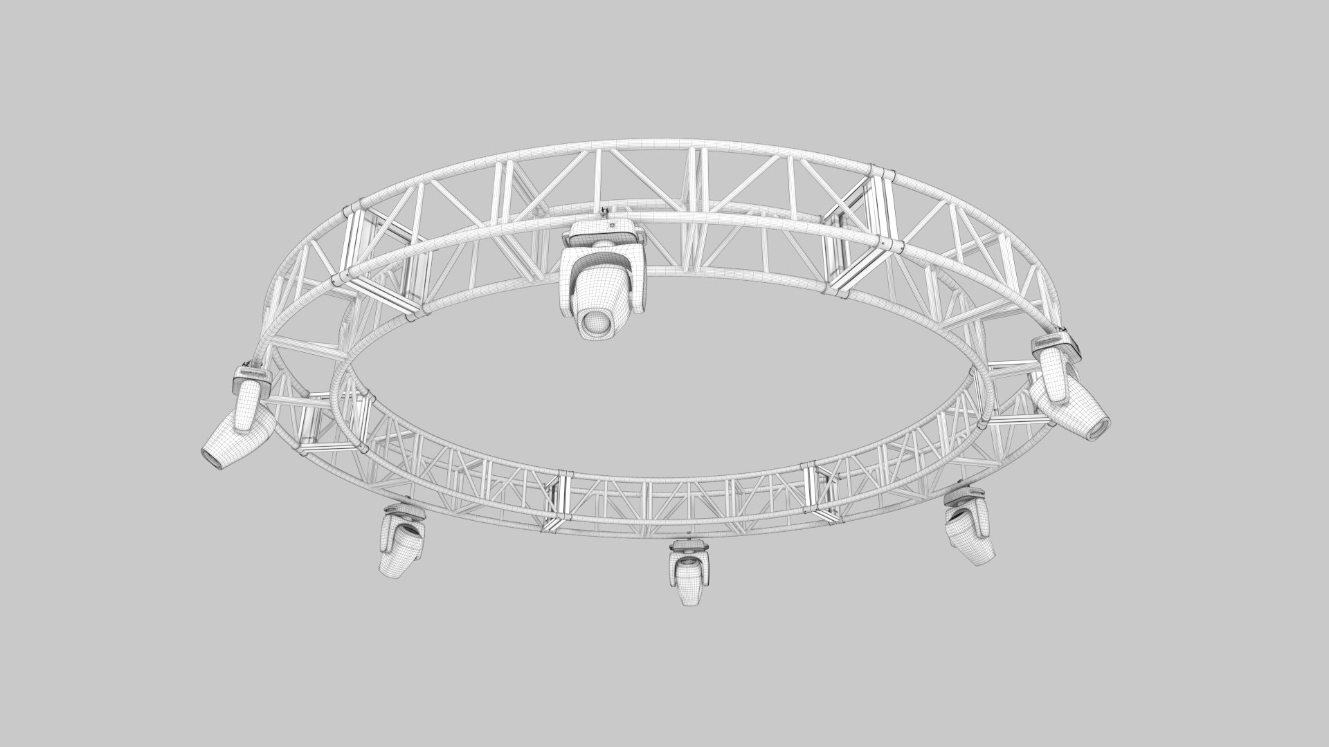 3D Circular Truss Stage Lighting Studio 4 Model - TurboSquid 2380502