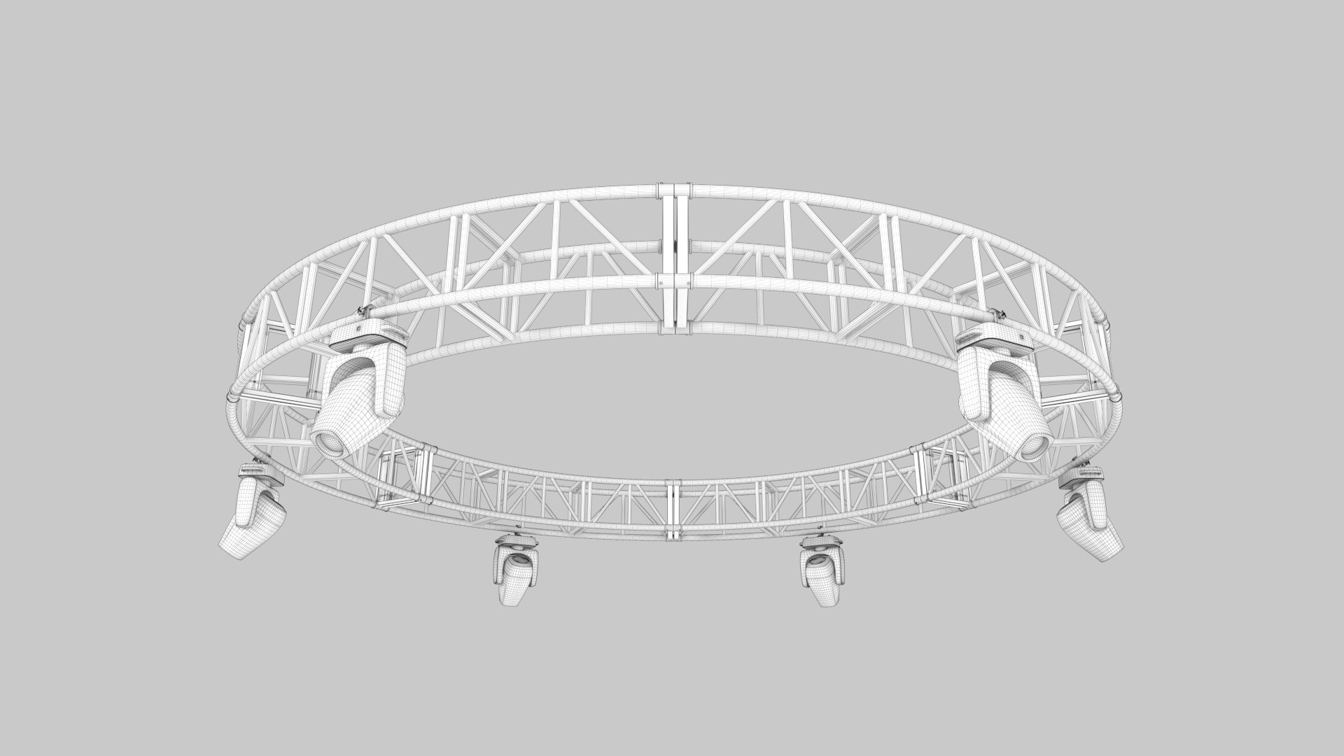 3D Circular Truss Stage Lighting Studio 4 Model - TurboSquid 2380502