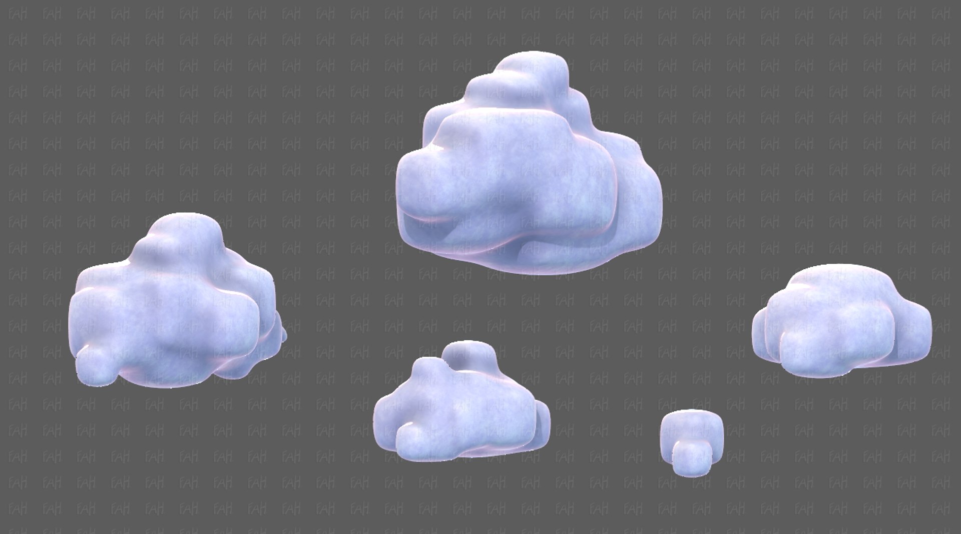 Clouds cartoon V06 3D model - TurboSquid 2116012