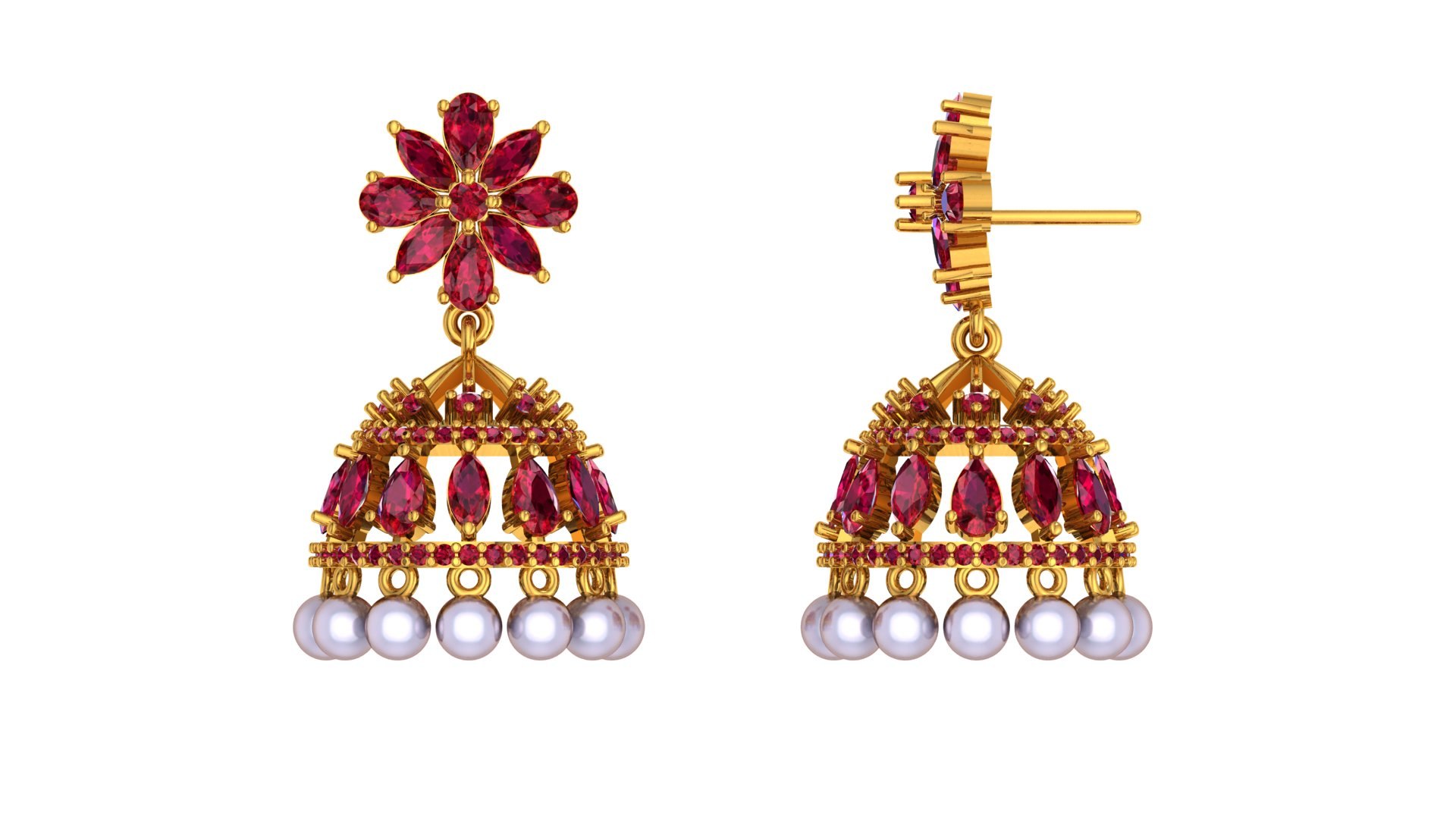 3D diamond jewellery jhumka - TurboSquid 2025705