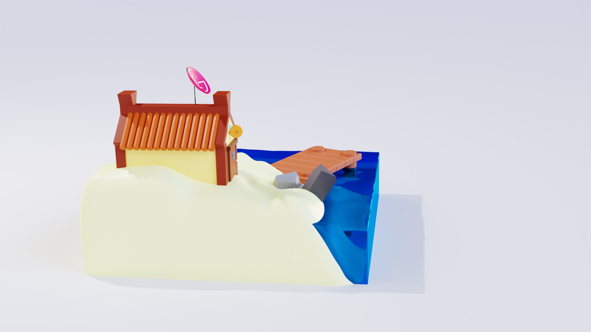 3D House on sand - TurboSquid 1936525