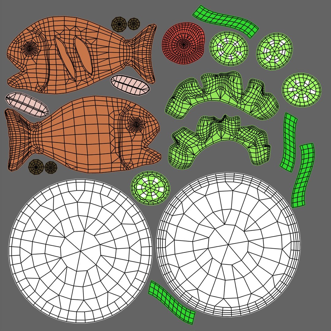 Cartoon Cooked Fish 3D Model - TurboSquid 1954975
