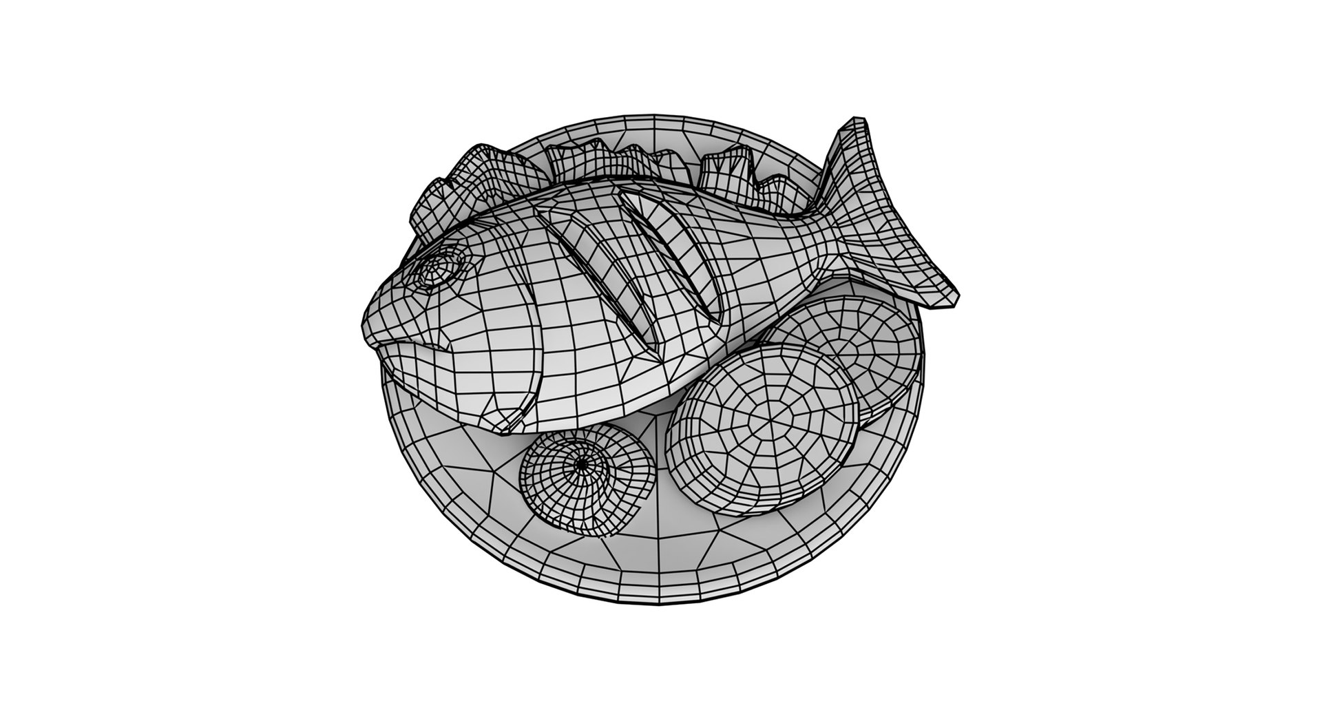 Cartoon Cooked Fish 3D Model - TurboSquid 1954975