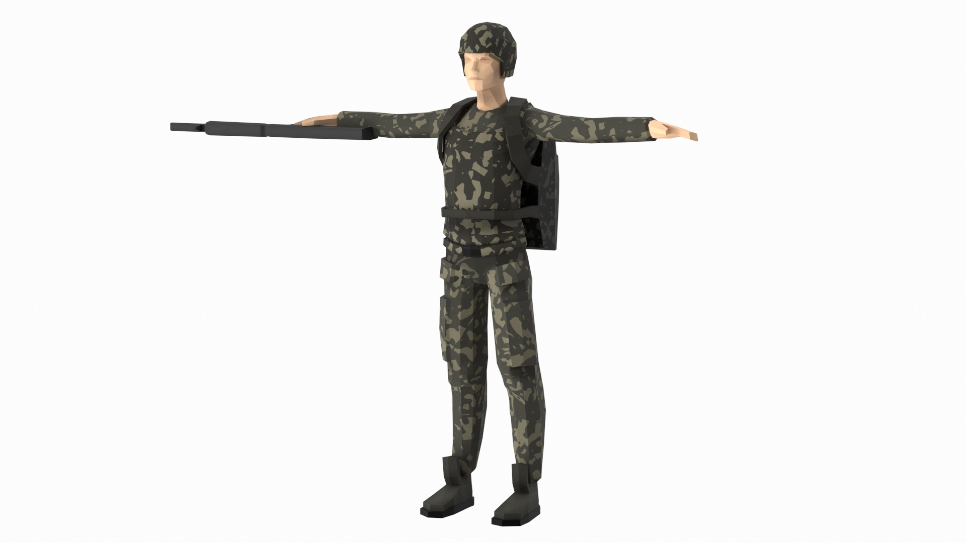 Soldier Low Poly Rigged For Maya 3D - TurboSquid 2191974