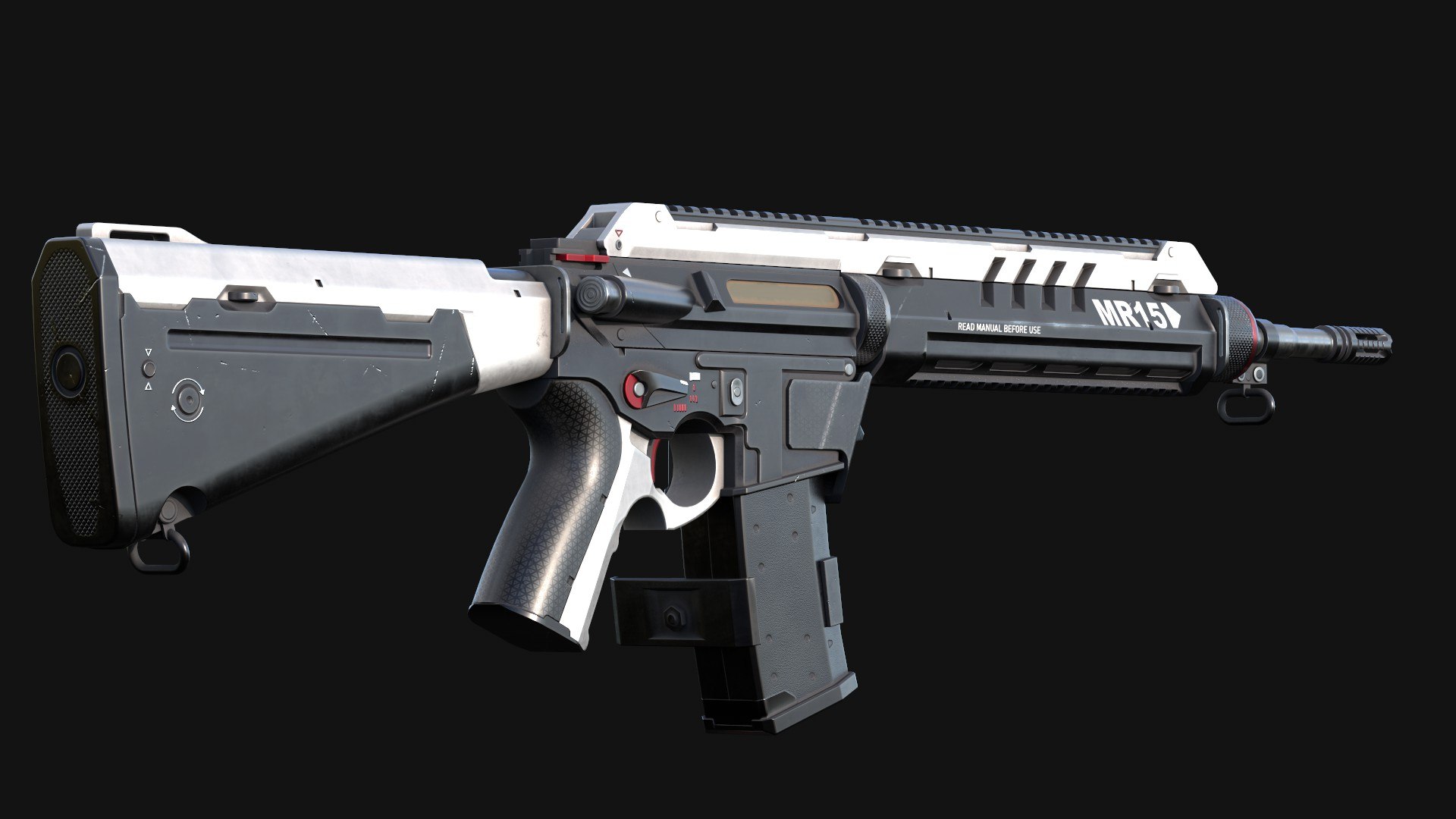 3D MR-15 AR Assault Rifle - TurboSquid 2275240
