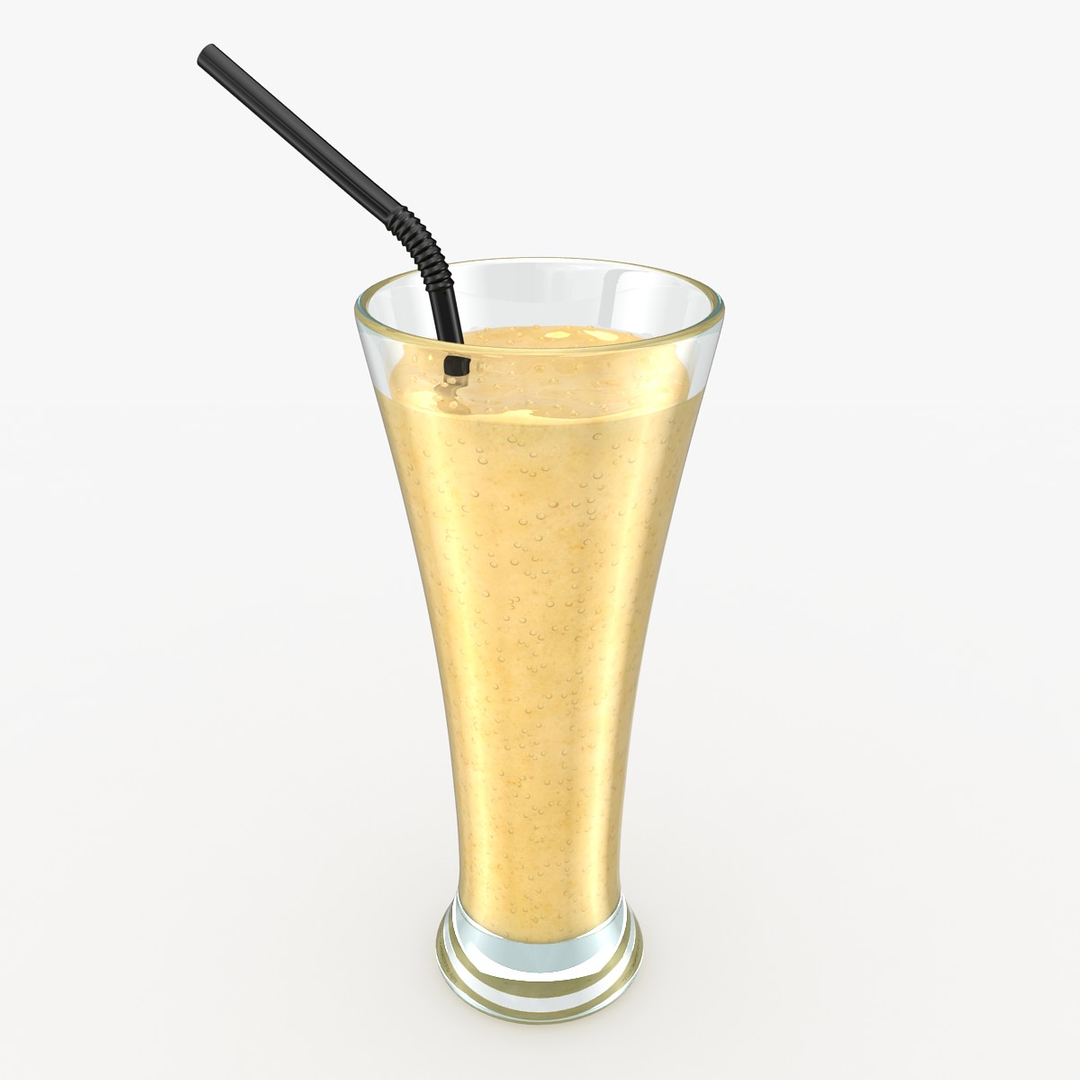 Realistic Smoothie Banana 3d Max