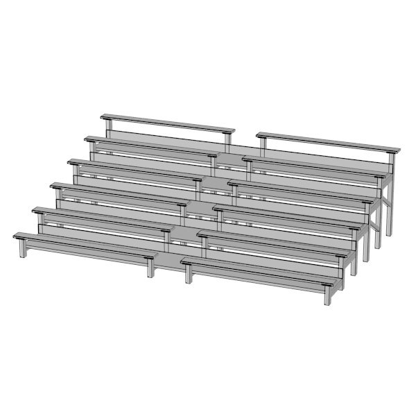 3d stadium benches model