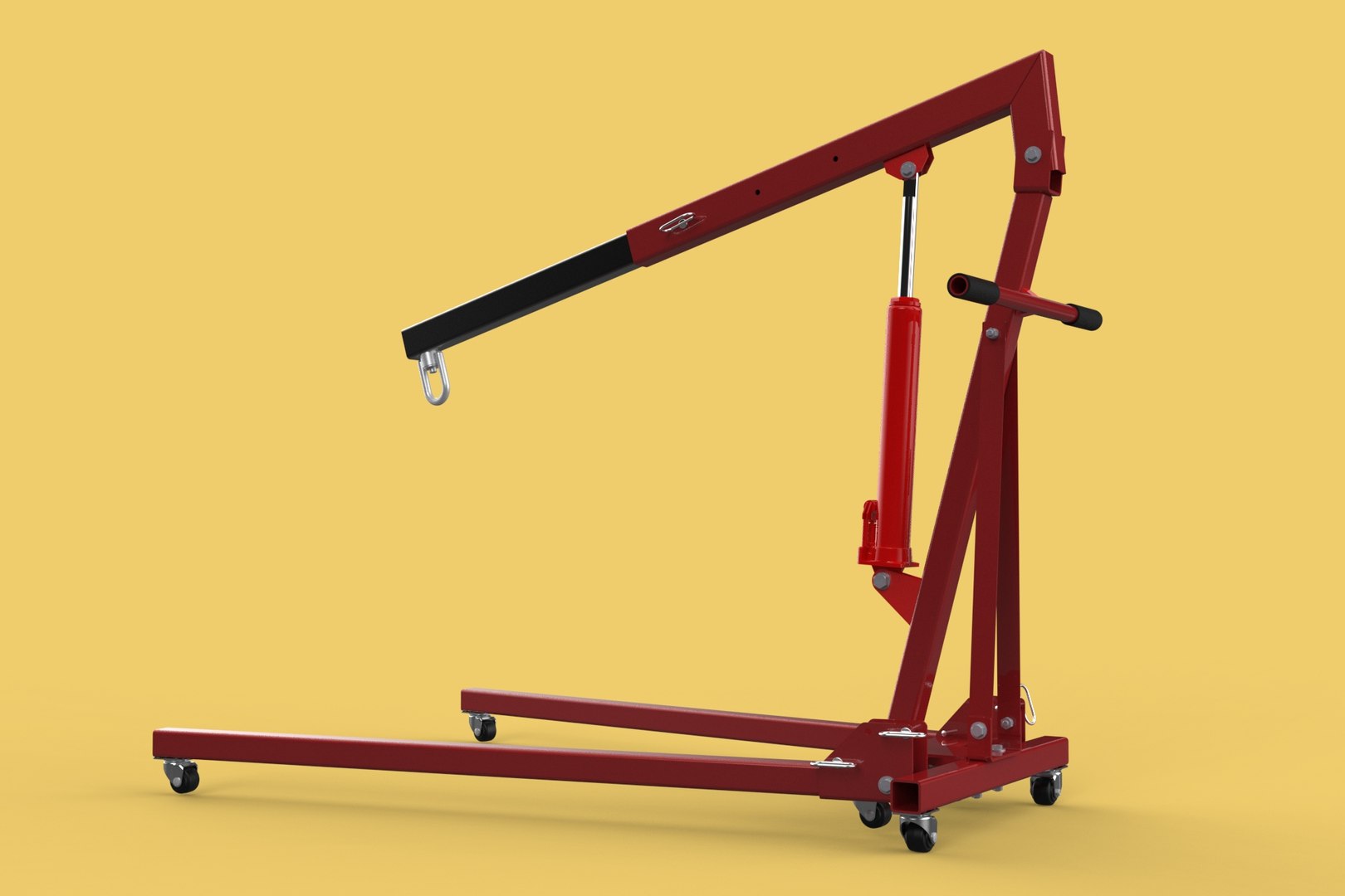 MOBILE HYDRAULIC ENGINE CRANE HOIST HEAVY LIFTING FOLDING MANUAL 3D ...