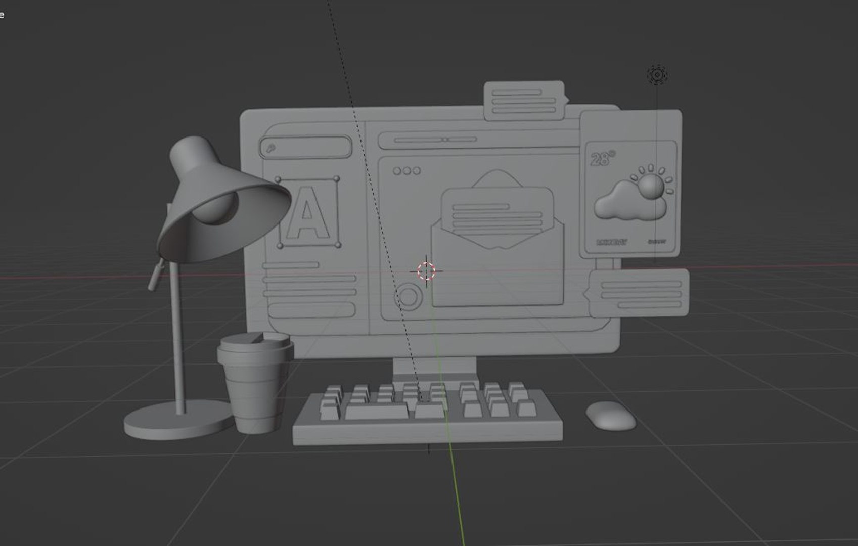 3D Computer Desk Design 3D Model - TurboSquid 2336070