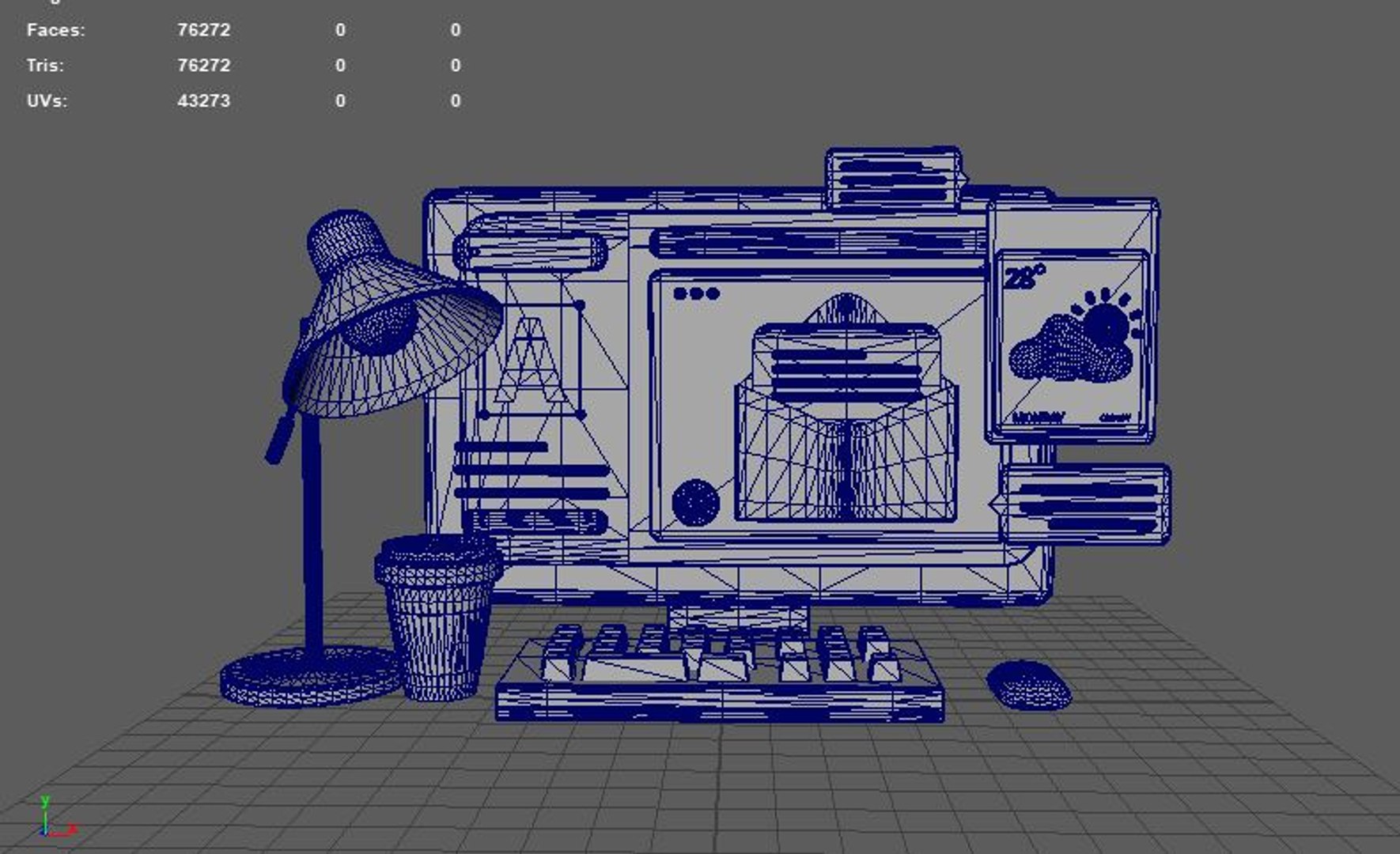 3D Computer Desk Design 3D Model - TurboSquid 2336070