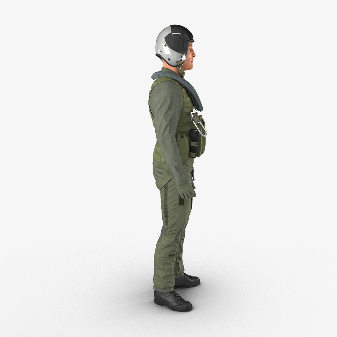 military jet fighter pilot 3d max