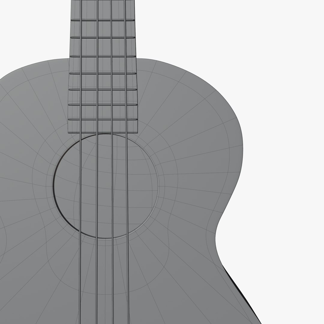 Ukulele Baritone PBR 3D Model - TurboSquid 2364703