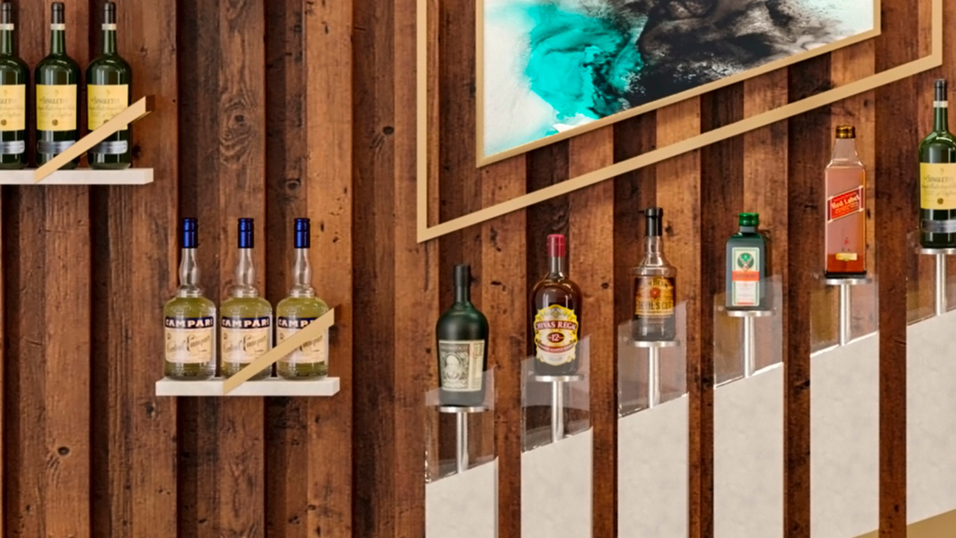 Showcase In A Supermarket With Elite Alcohol 3D Model - TurboSquid 2024646