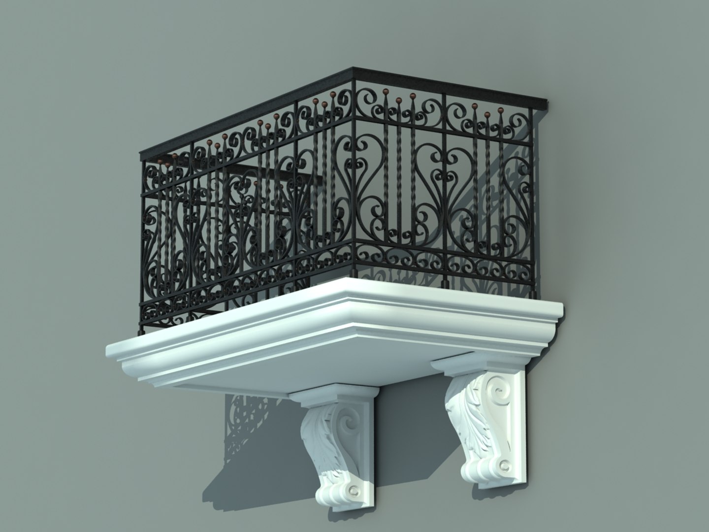 Architectural Balcony 3ds