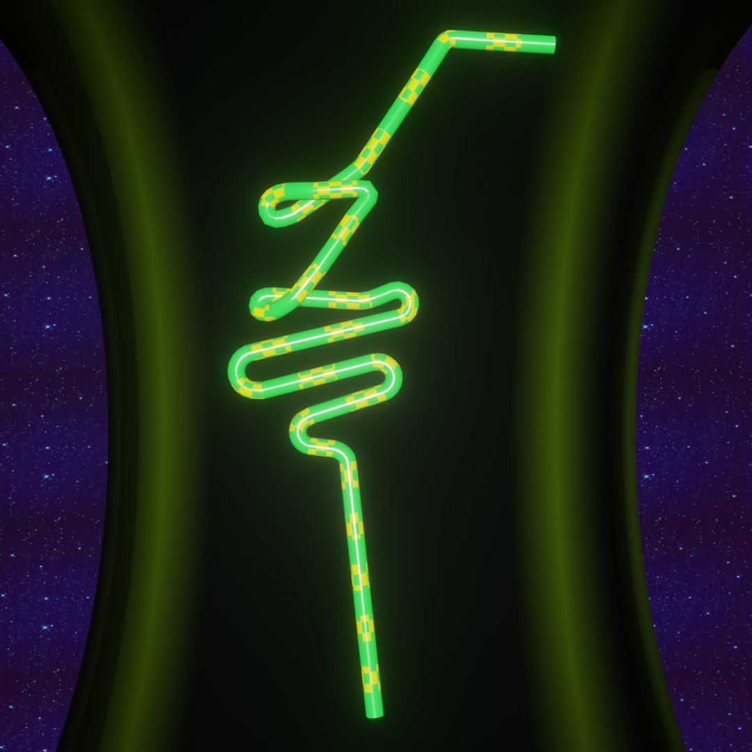 Crazy Straw Letter Z 3D model - TurboSquid 1801344