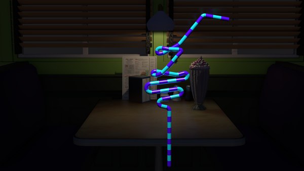 Crazy Straw Letter Z 3D model - TurboSquid 1801344
