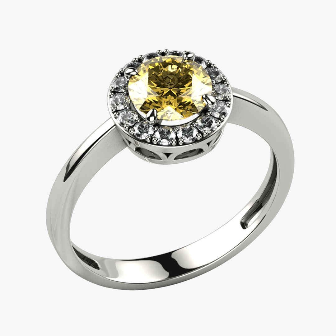 6mm Gemstone Gold Ring 3D model - TurboSquid 1828117