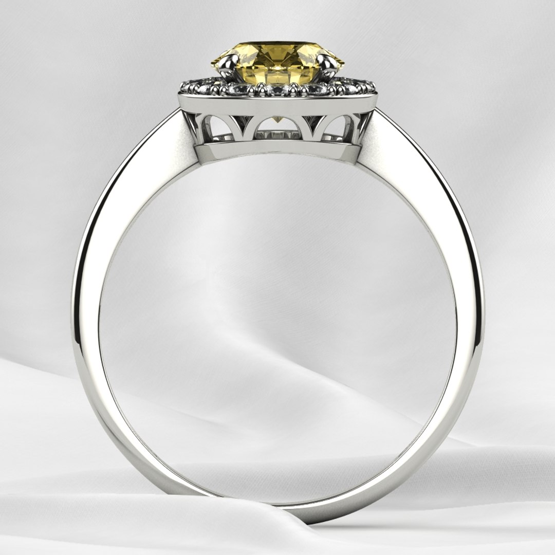 6mm Gemstone Gold Ring 3D model - TurboSquid 1828117