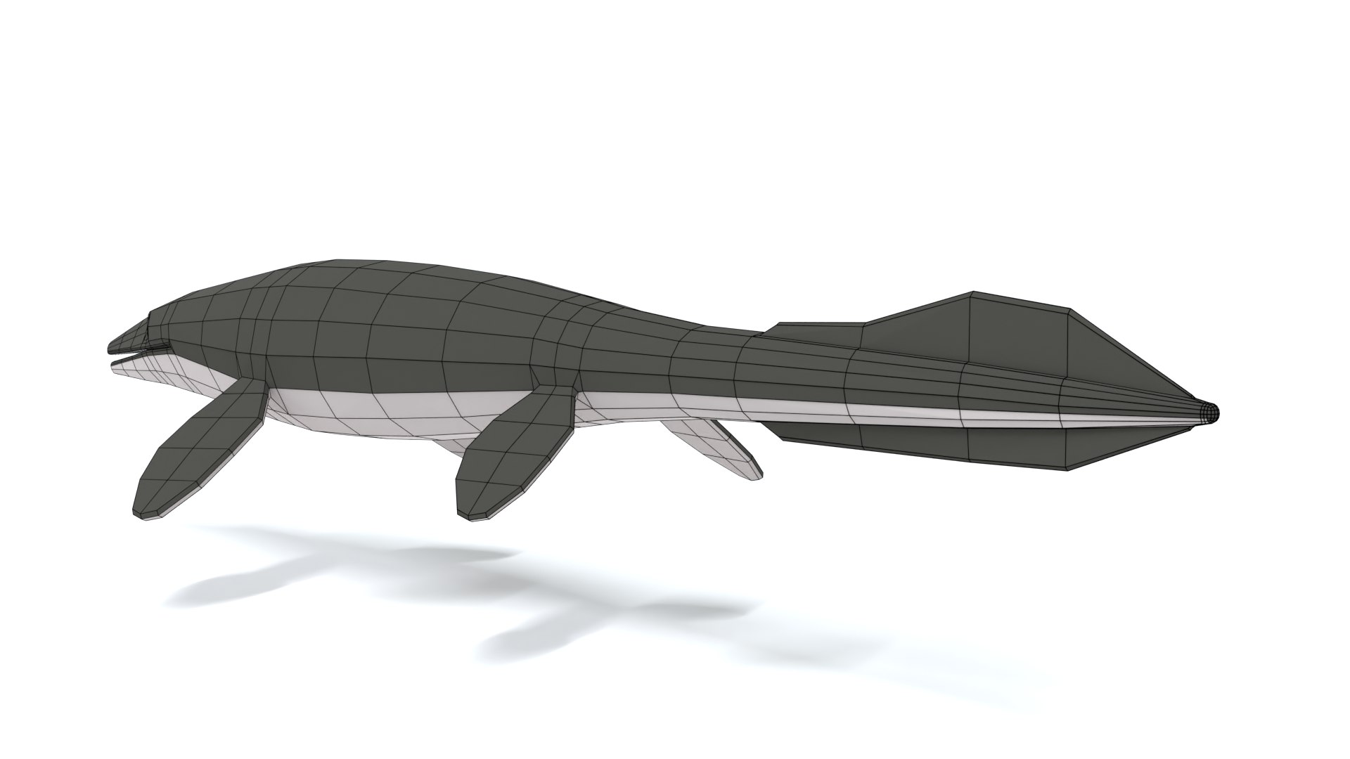 3D Low Poly Cartoon Tylosaurus - TurboSquid 1811607