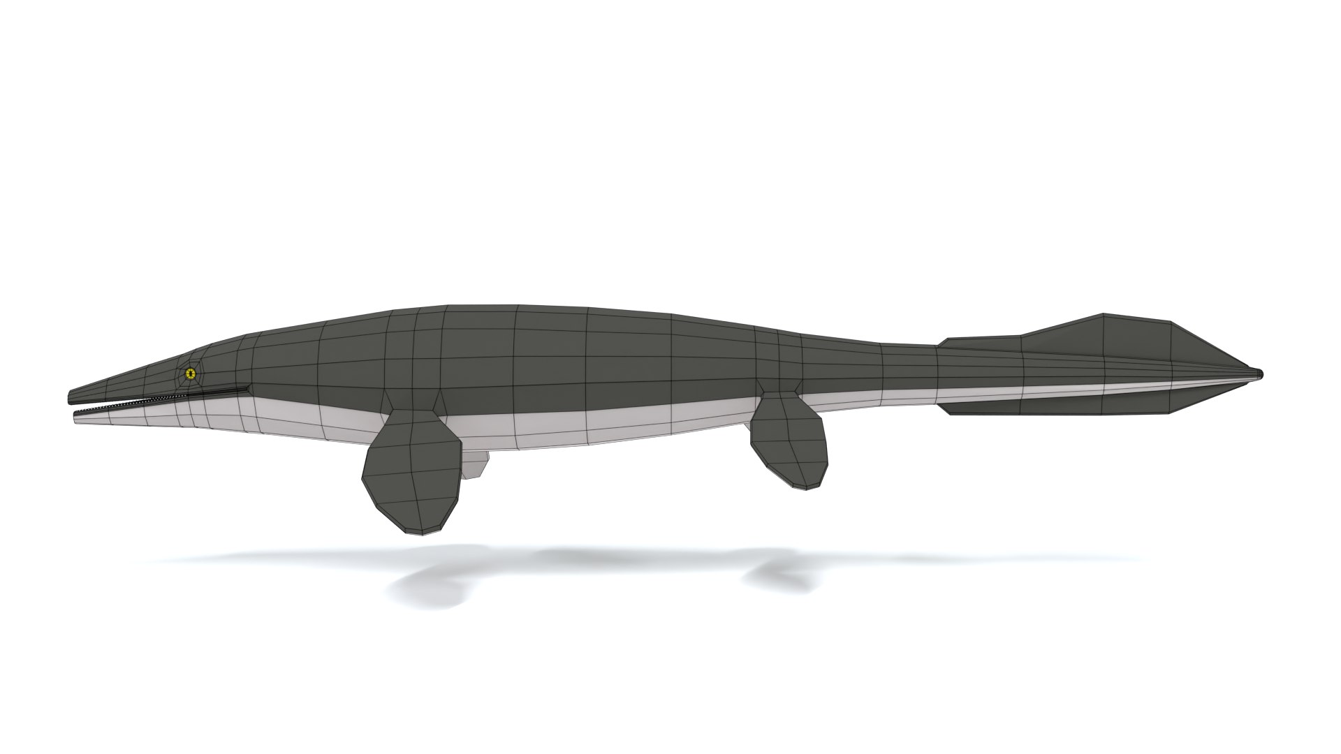 3D Low Poly Cartoon Tylosaurus - TurboSquid 1811607