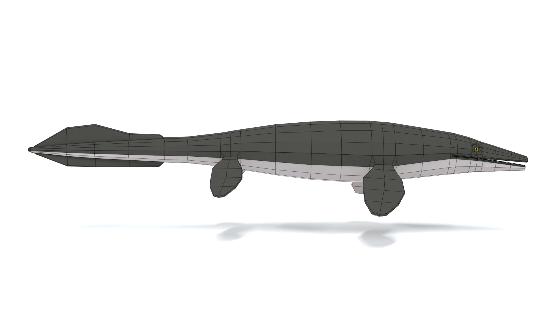3D Low Poly Cartoon Tylosaurus - TurboSquid 1811607