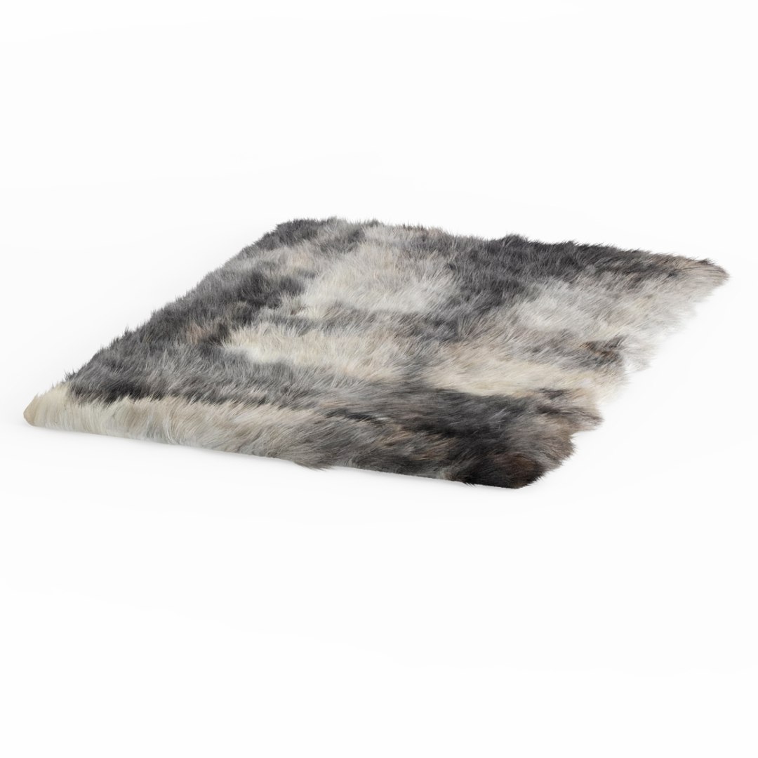 Carpet sheepskin rug rectangle 3D model - TurboSquid 1541935