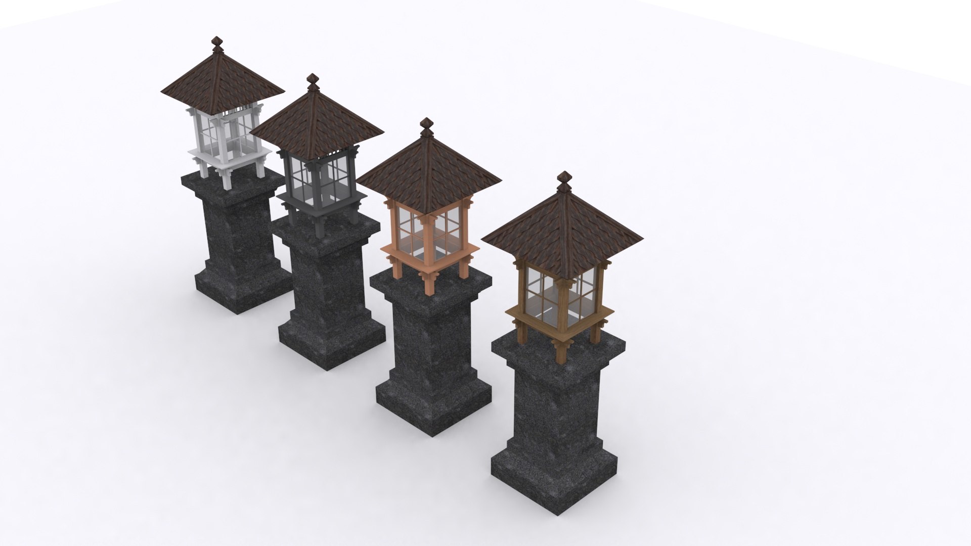 3D Model Traditional Bali Lamp - TurboSquid 2097481
