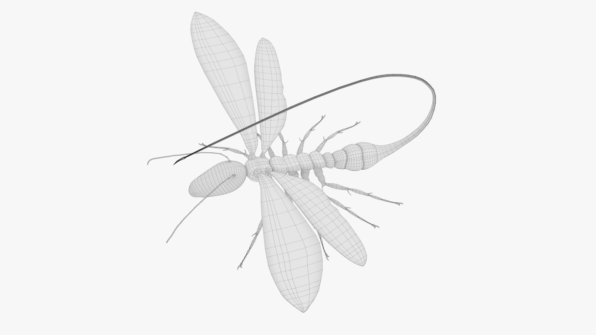 Alien Wasp Blue 3D Model - TurboSquid 2316518