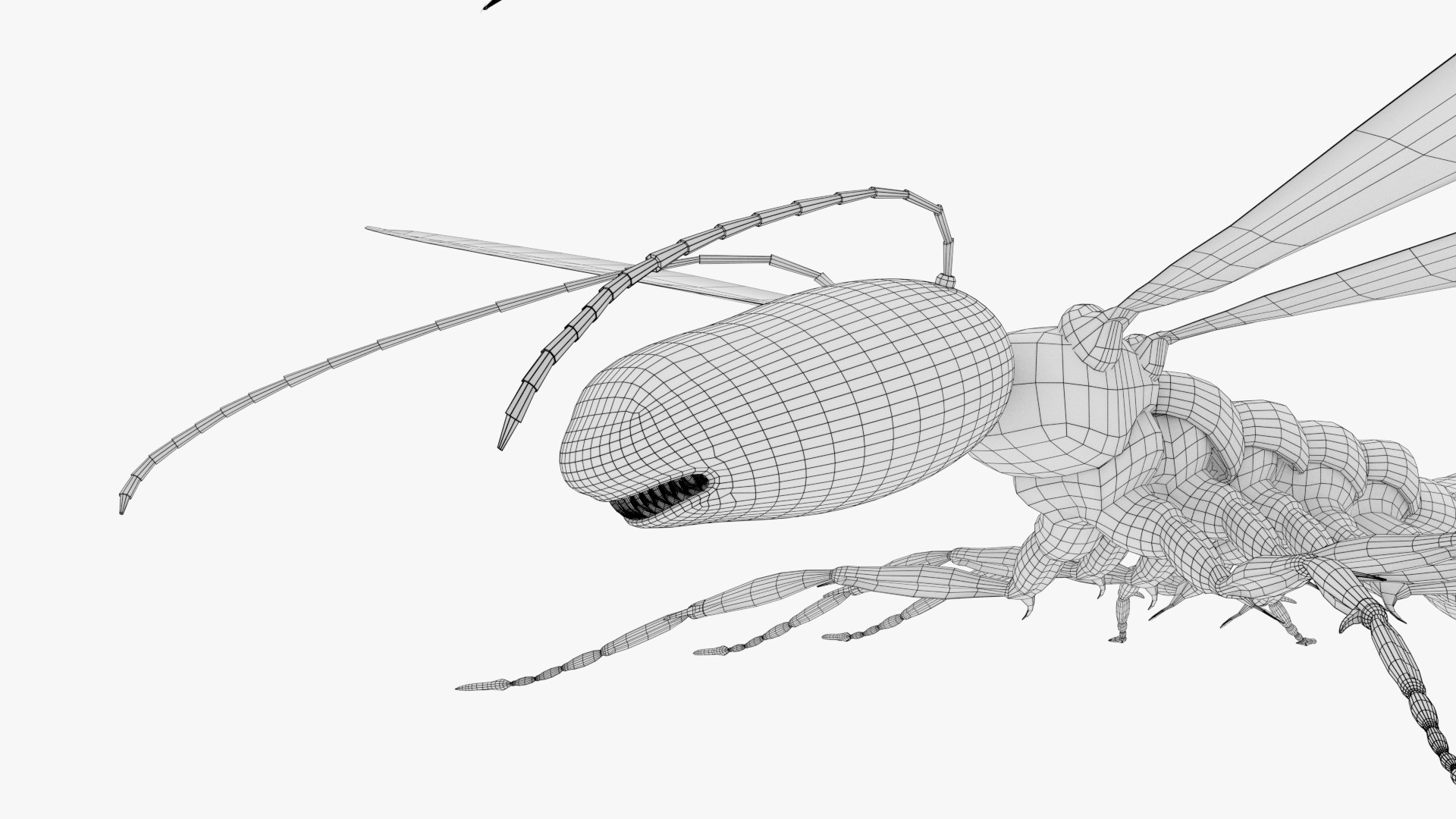 Alien Wasp Blue 3D Model - TurboSquid 2316518