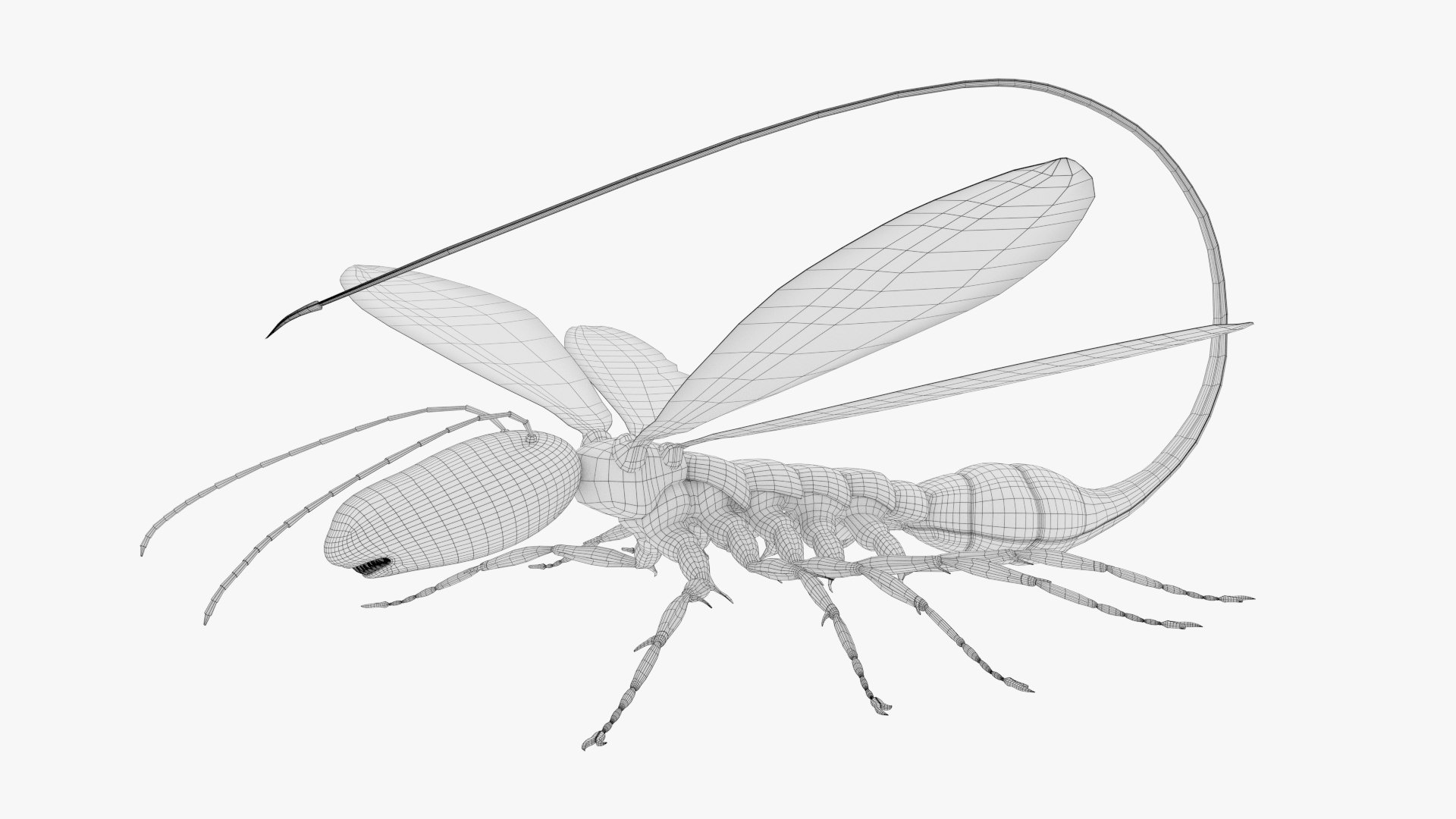 Alien Wasp Blue 3D Model - TurboSquid 2316518