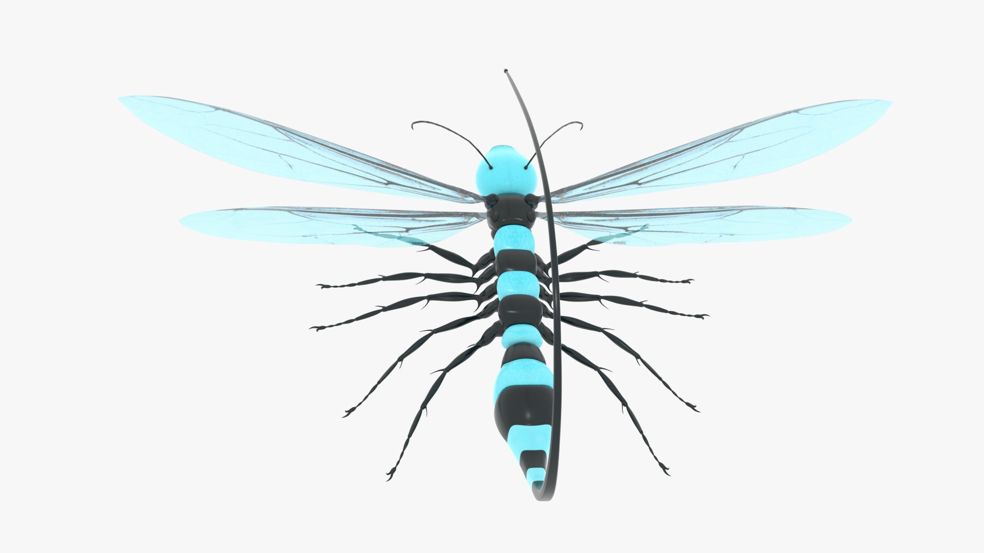 Alien Wasp Blue 3D Model - TurboSquid 2316518
