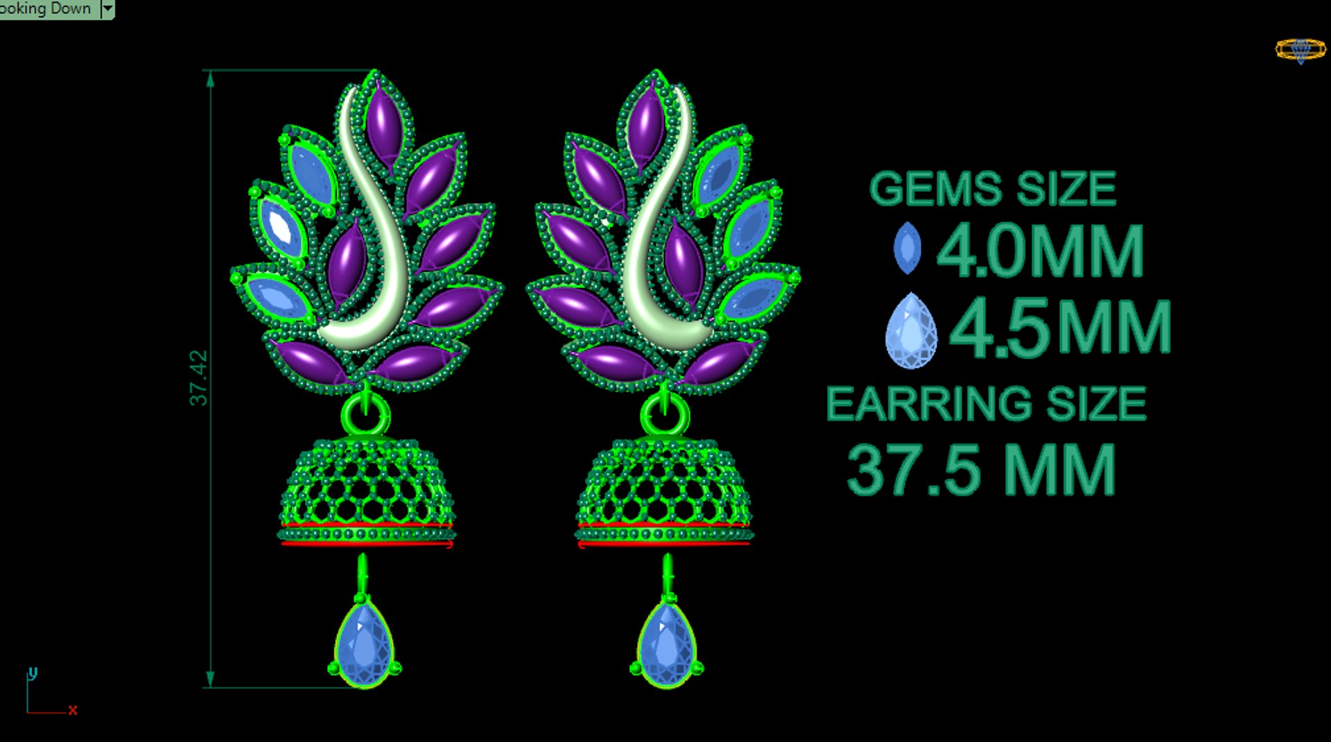 Earring 3D Model - TurboSquid 2125106