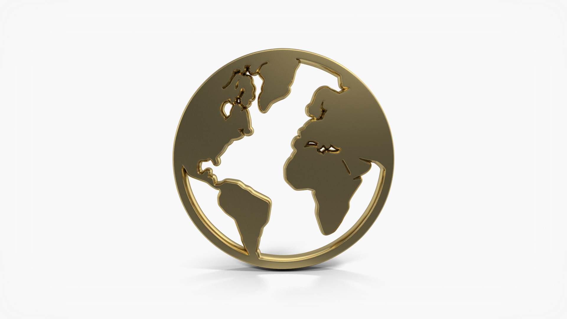 Earth Symbol Gold 3D - TurboSquid 2058749