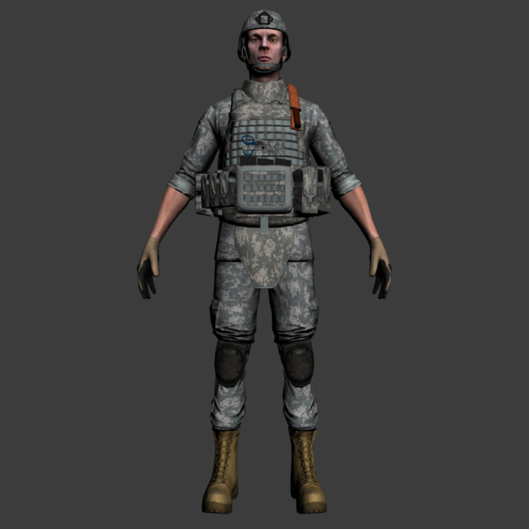 3d Usmc Marine Model