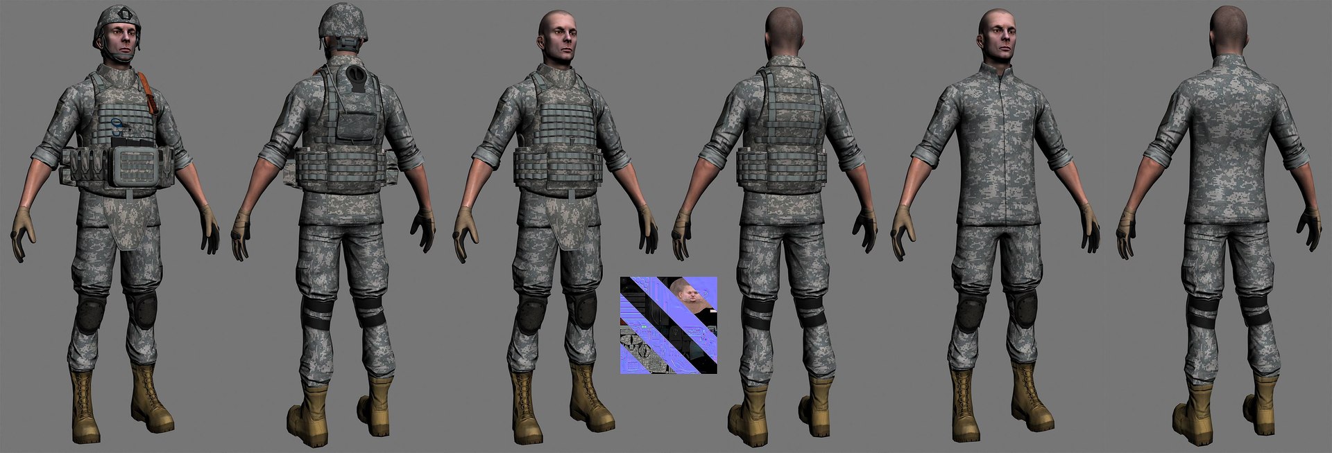 3d Usmc Marine Model