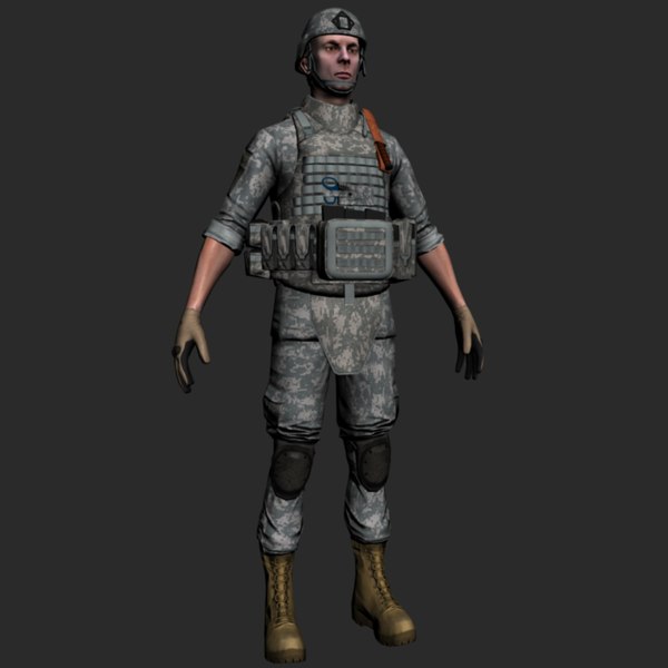 3d usmc marine model