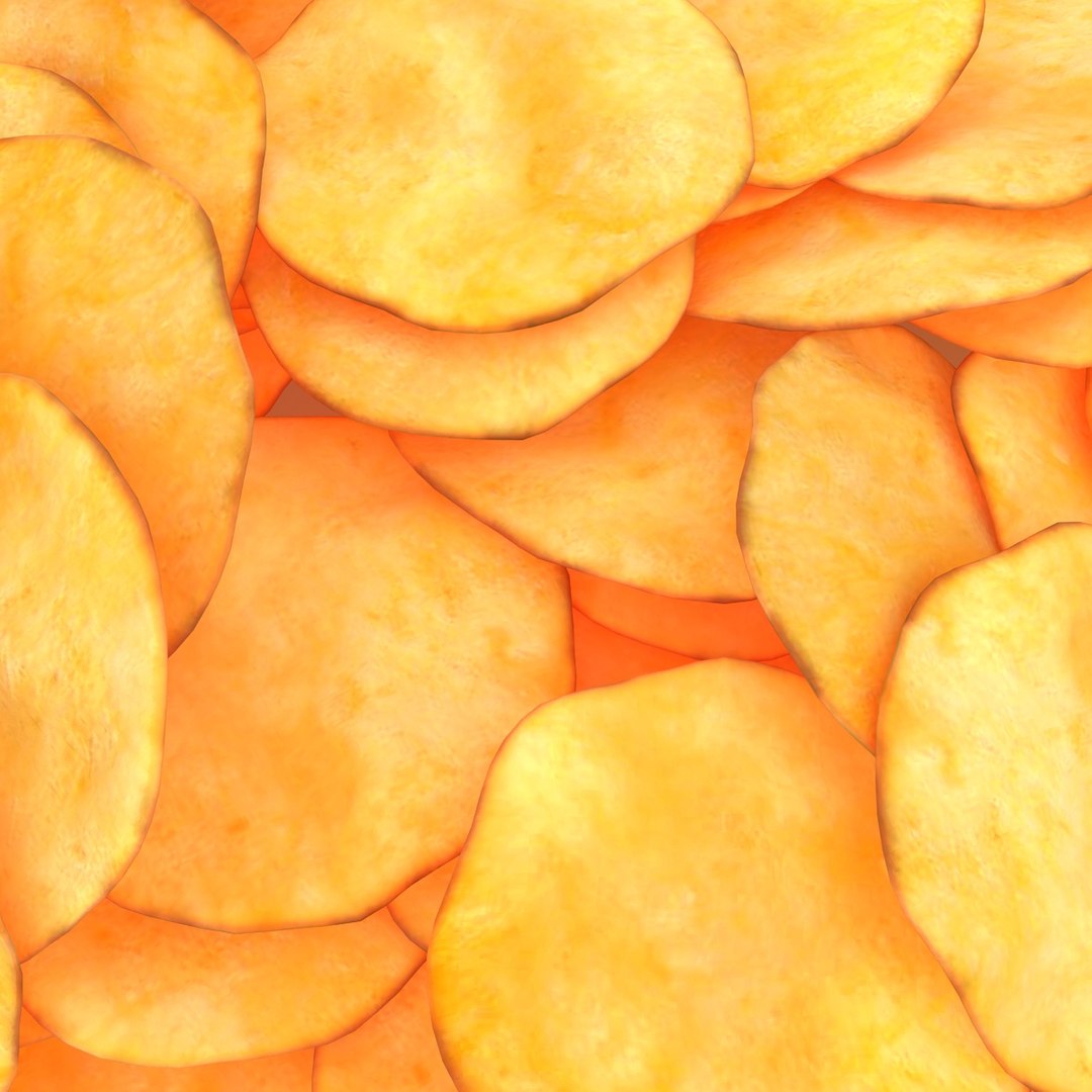3d Realistic Potato Chip 3 Model