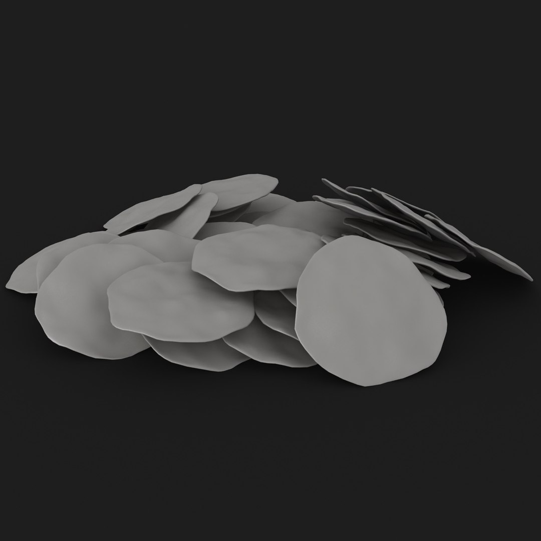 3d Realistic Potato Chip 3 Model