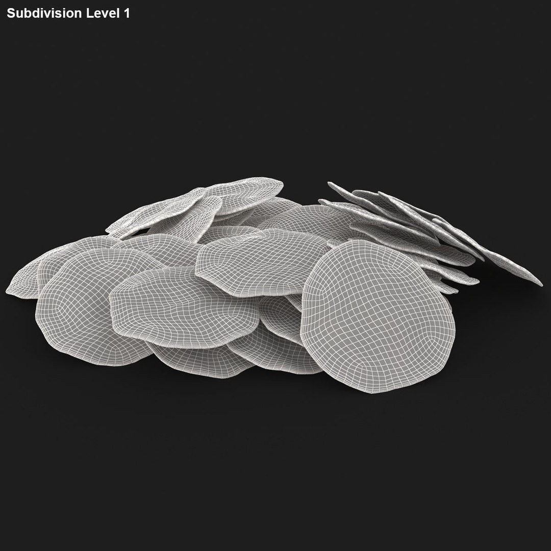 3d Realistic Potato Chip 3 Model