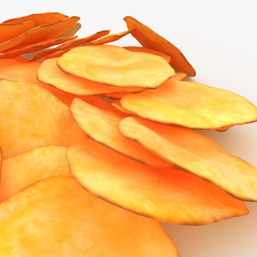 3d Realistic Potato Chip 3 Model
