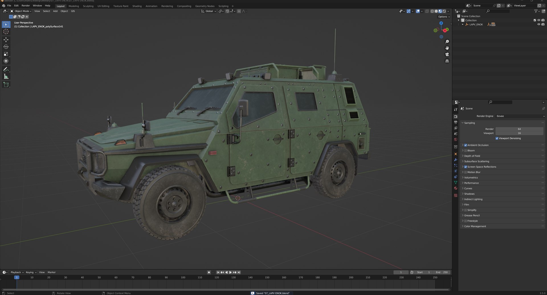 3D LAPV Enok Light Armoured Patrol Vehicle - TurboSquid 2241184