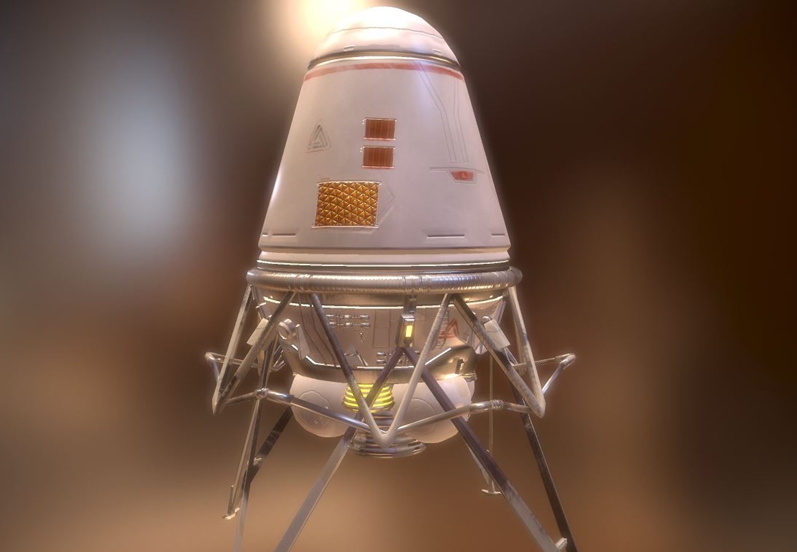 3D Space Lander Model - TurboSquid 1442150