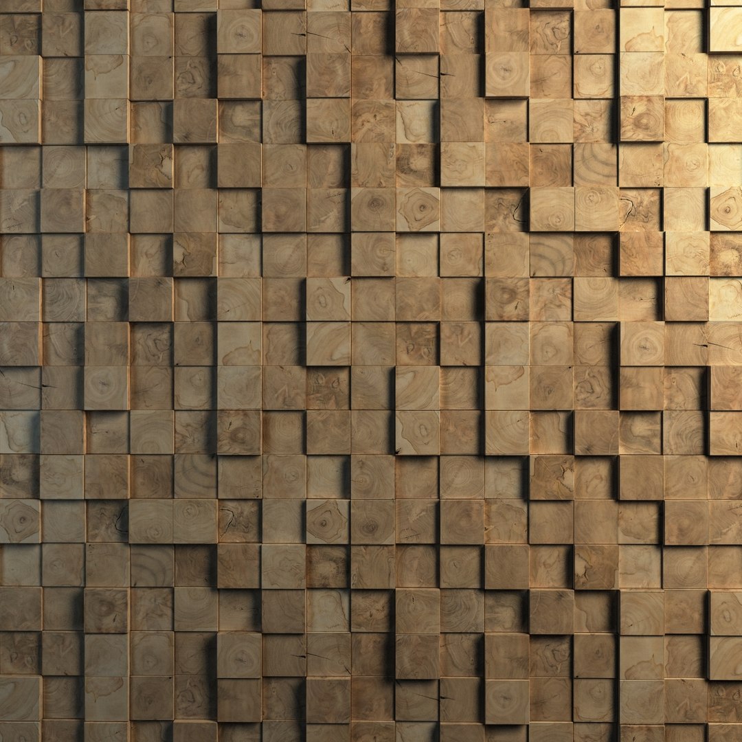 3d Teak Wall Cladding