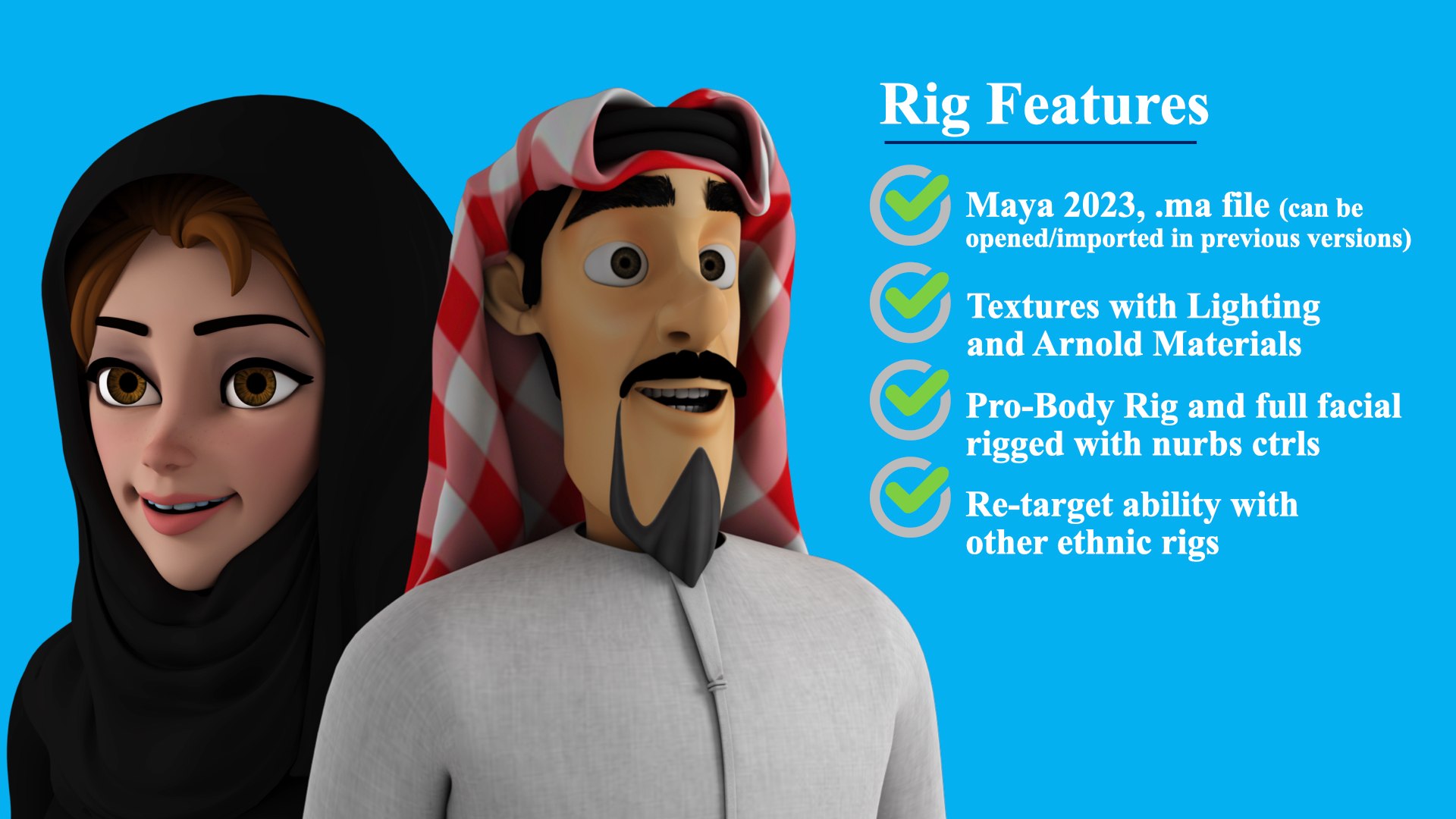 Stylized Ethnic Rigs - Arab 3D Model - TurboSquid 2017198