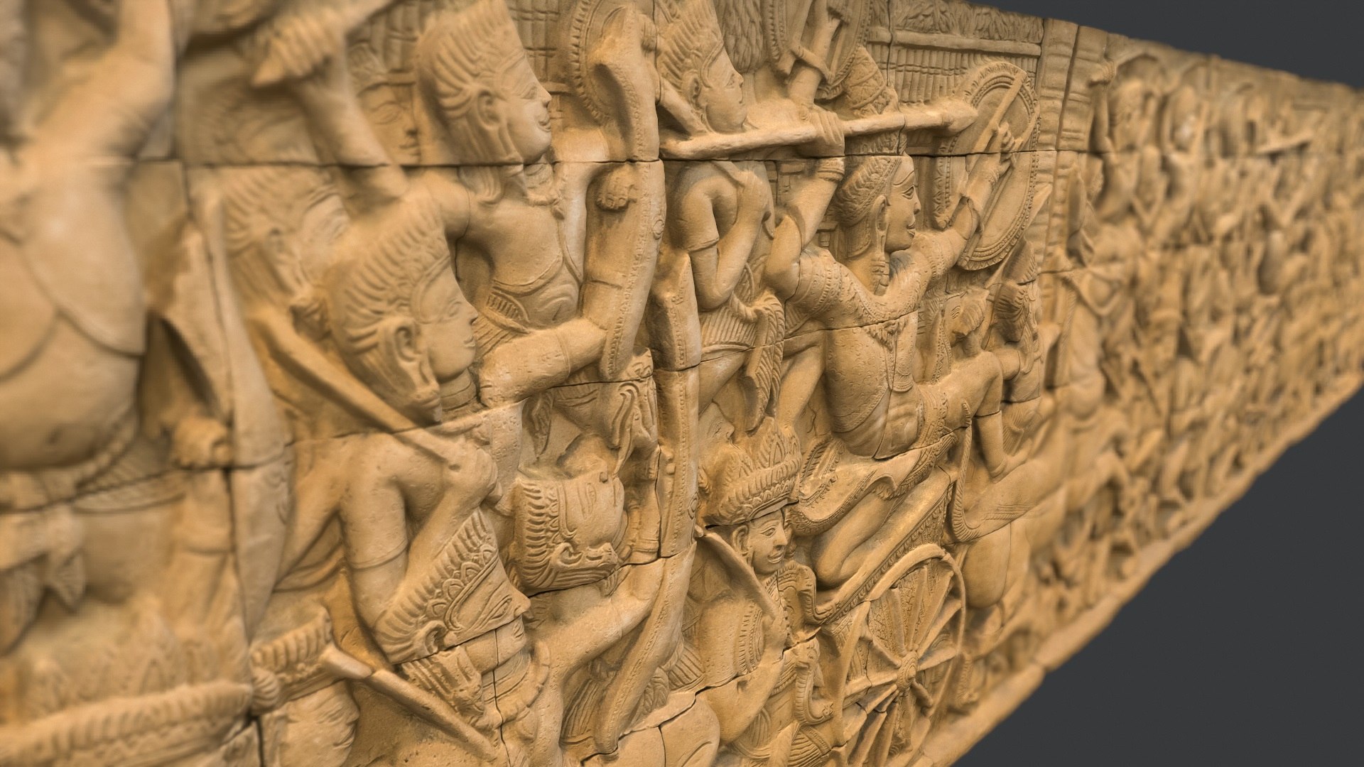 Asian Bas-relief Scan 3d Obj