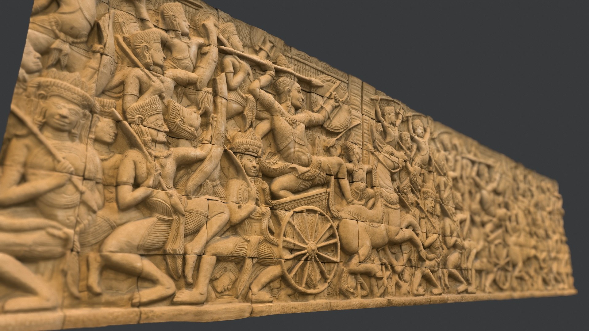 Asian Bas-relief Scan 3d Obj