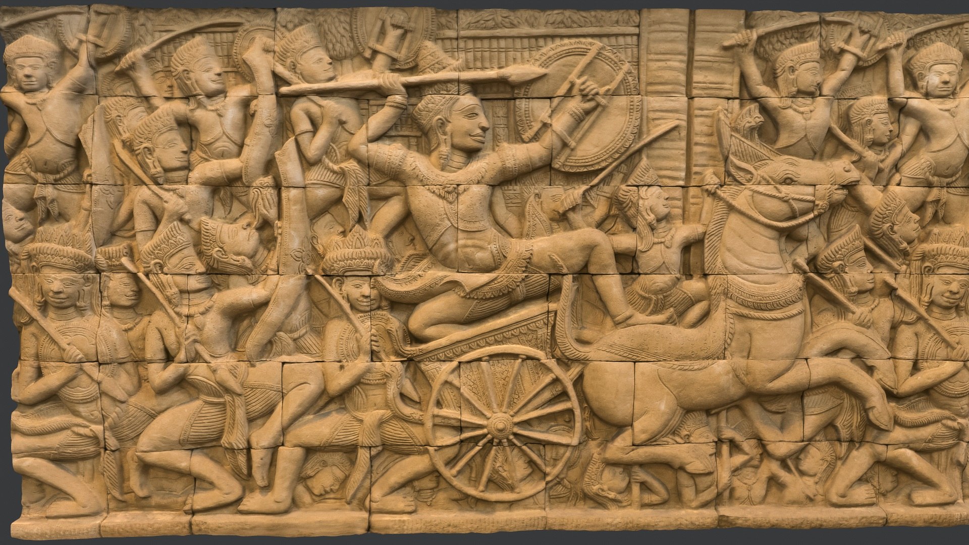 Asian Bas-relief Scan 3d Obj